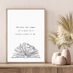 Bookish Wall Print Art | Wall Decor for Book Lovers | Bookish Gift ...