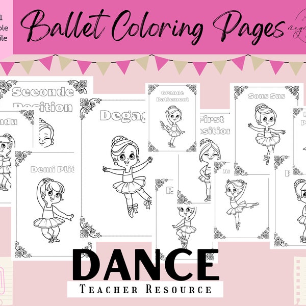 Dance Studio Coloring Pages - Etsy