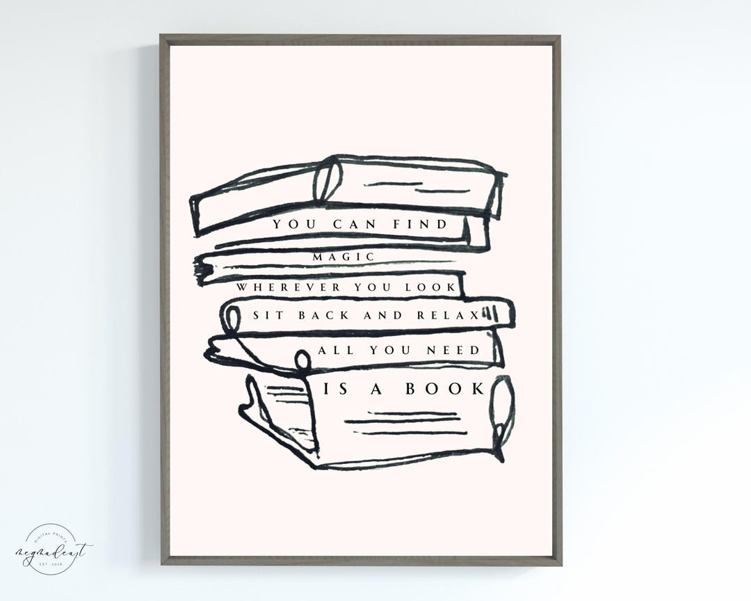 Bookish Line Art Dr. Seuss Quote Print | Bookish Gift | Digital Print ...