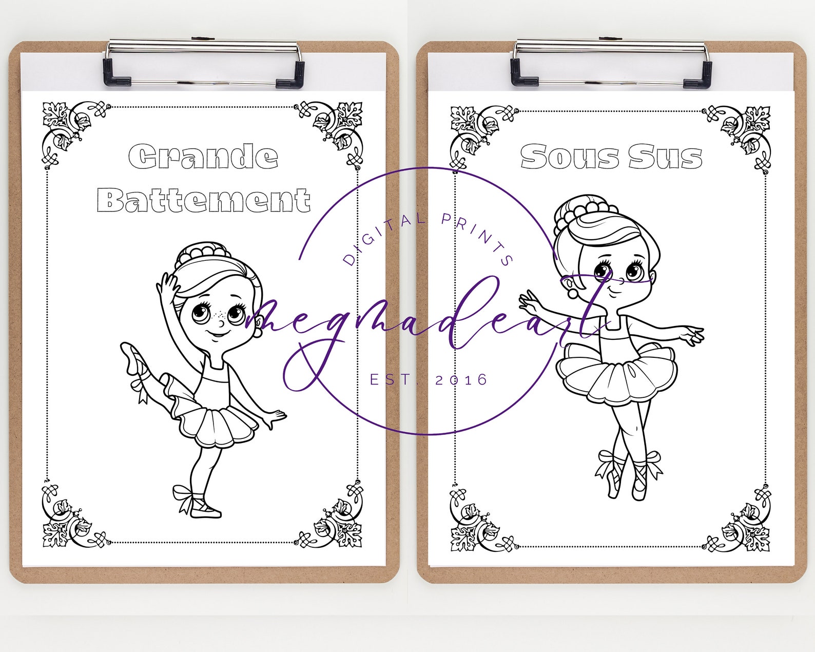 Ballet Coloring Pages Downloadable PDF | Digital Download | Dance ...