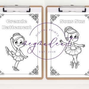 Ballet Coloring Pages Downloadable PDF | Digital Download | Dance ...