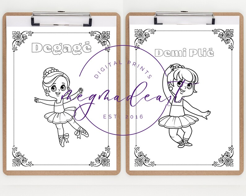 Ballet Coloring Pages Downloadable PDF | Digital Download | Dance ...
