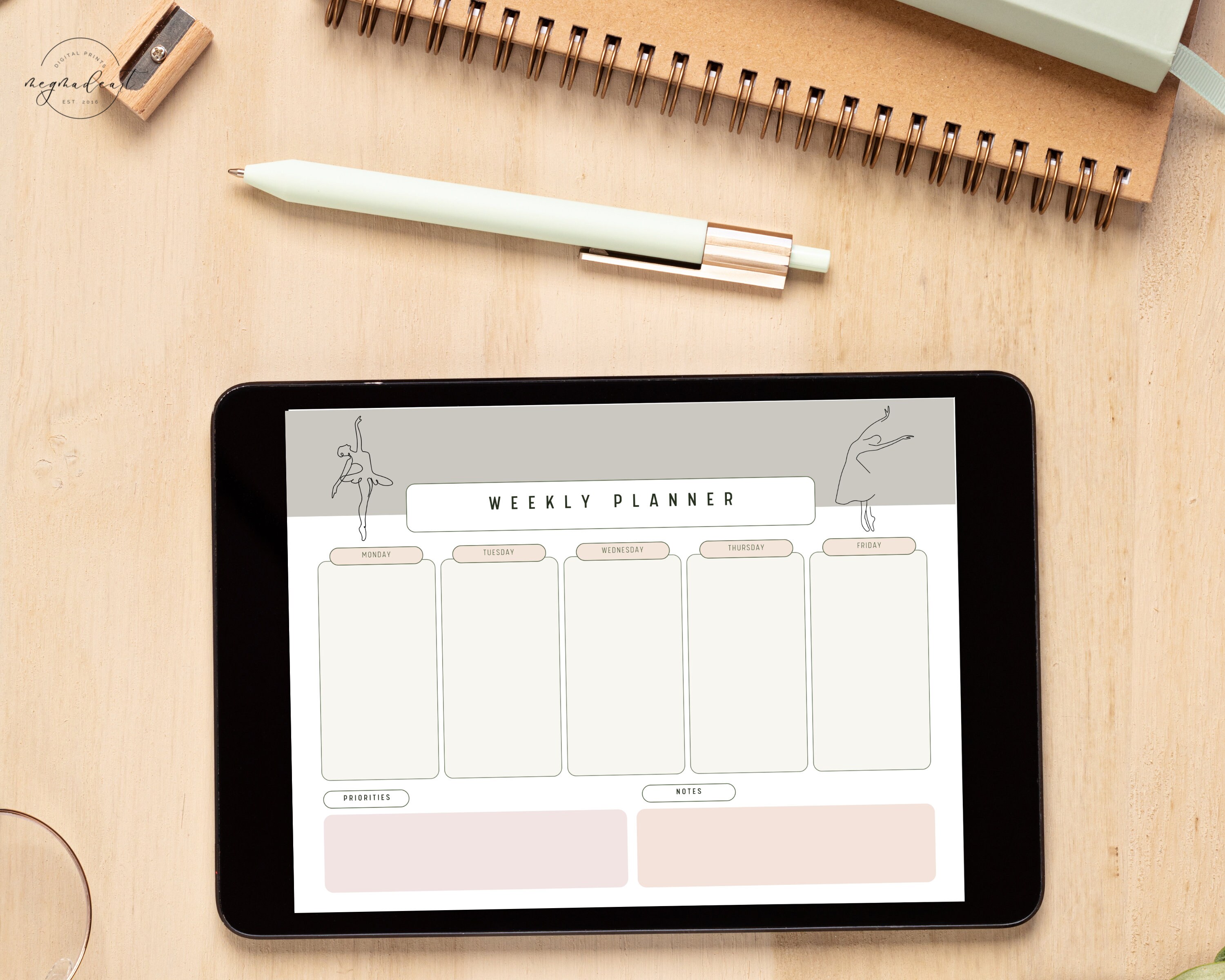 Ballet Weekly Planner Downloadable PDF Digital Download - Etsy