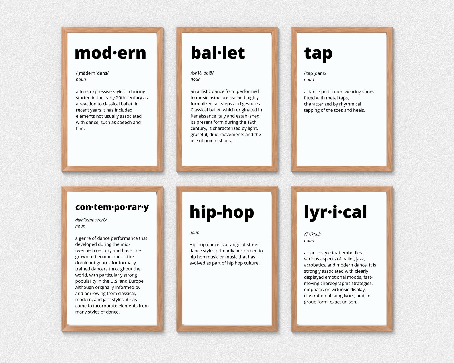 Dance Definition Wall Art Studio Decor Downloadable Print Dancer Ballet ...