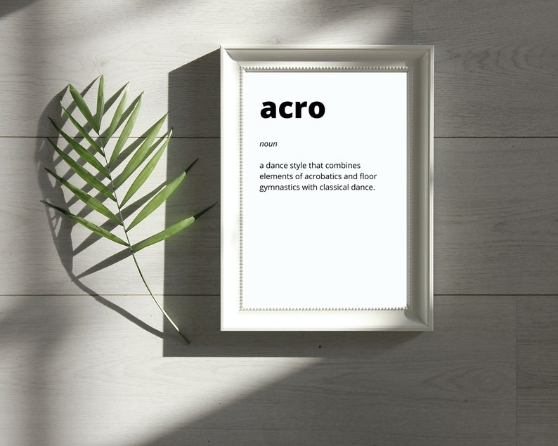 Dance Definition Wall Art | Studio Decor | Downloadable Print | Dancer ...