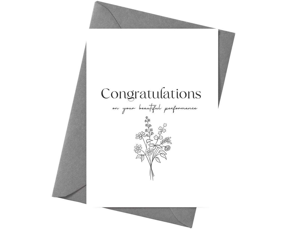 Printable Card for Dance Recital | Instant Download | Congratulations ...