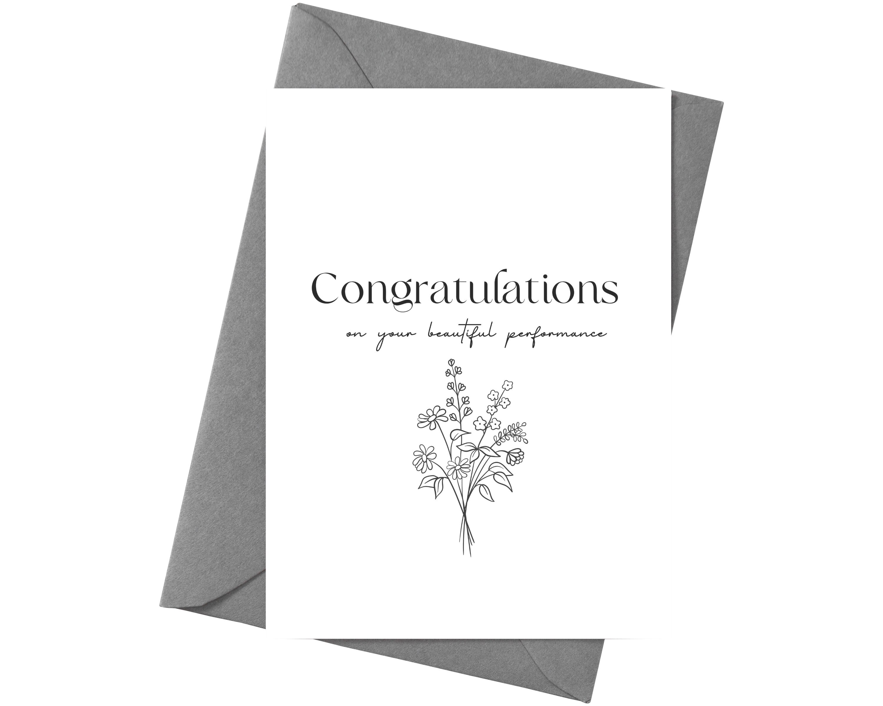 Printable Card for Dance Recital | Instant Download | Congratulations ...
