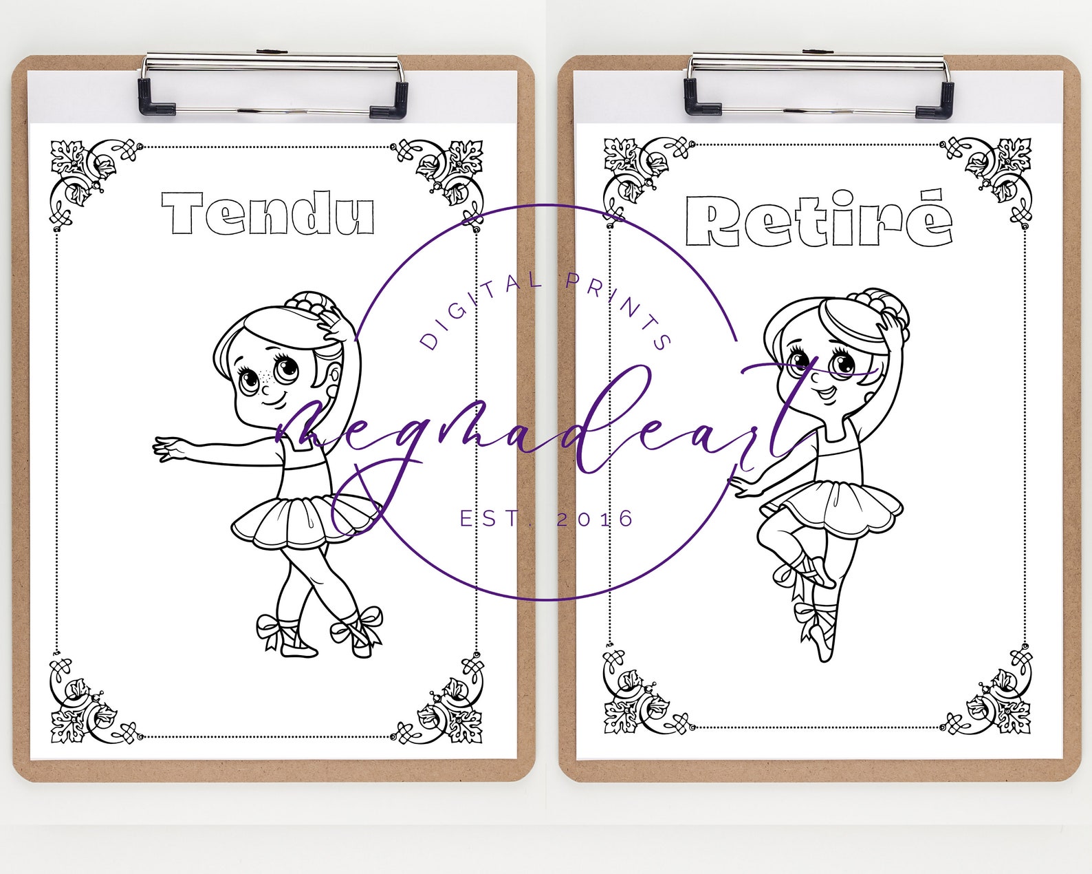 Ballet Coloring Pages Downloadable PDF | Digital Download | Dance ...