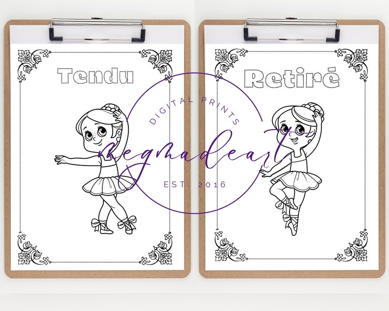Ballet Coloring Pages Downloadable PDF | Digital Download | Dance ...