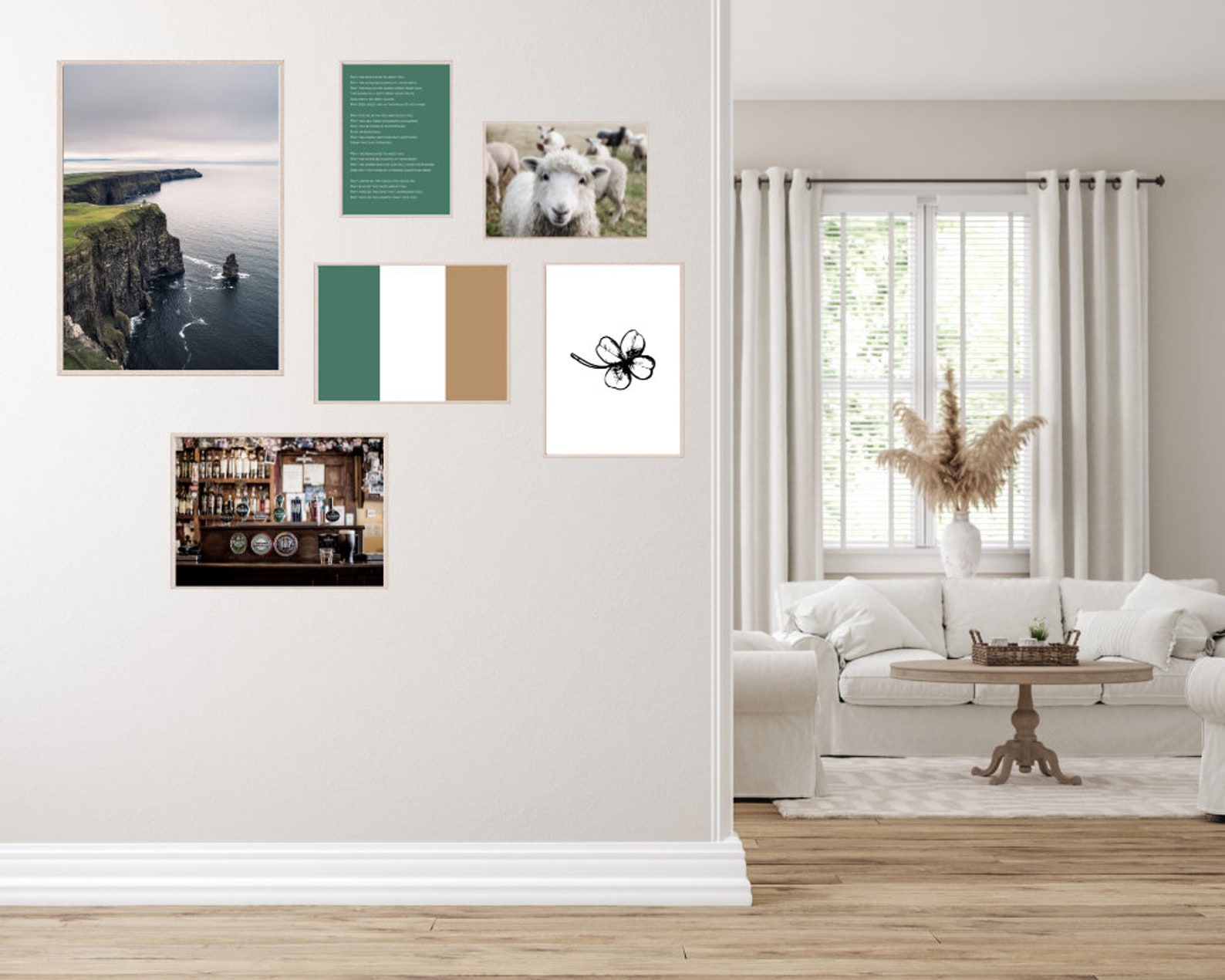 Irish Themed Wall Art Prints for a Gallery | Irish Sheep | Cliff's of ...