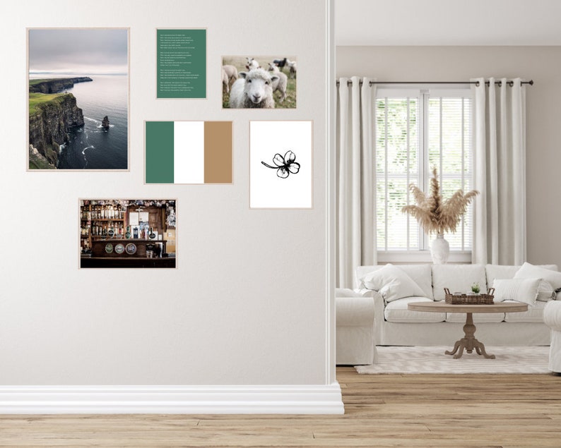Irish Themed Wall Art Prints for a Gallery | Irish Sheep | Cliff's of ...