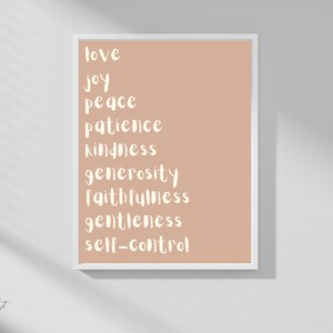 Fruits of the Spirit Bohemian Nursery Wall Print | Christian Wall Decor ...