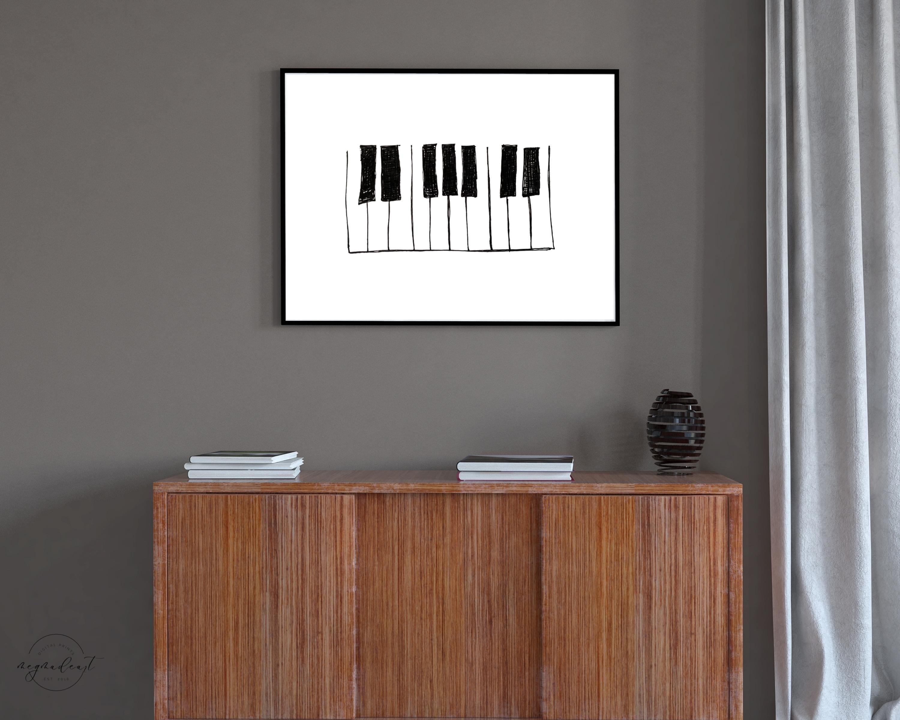 Piano Wall Print Musical Decor Downloadable Art Piano - Etsy