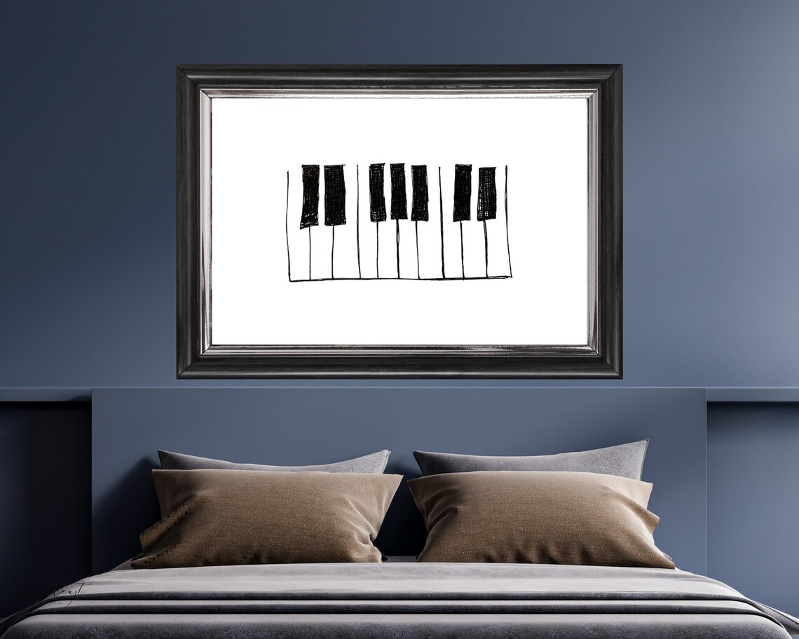 Piano Wall Print Musical Decor Downloadable Art Piano - Etsy