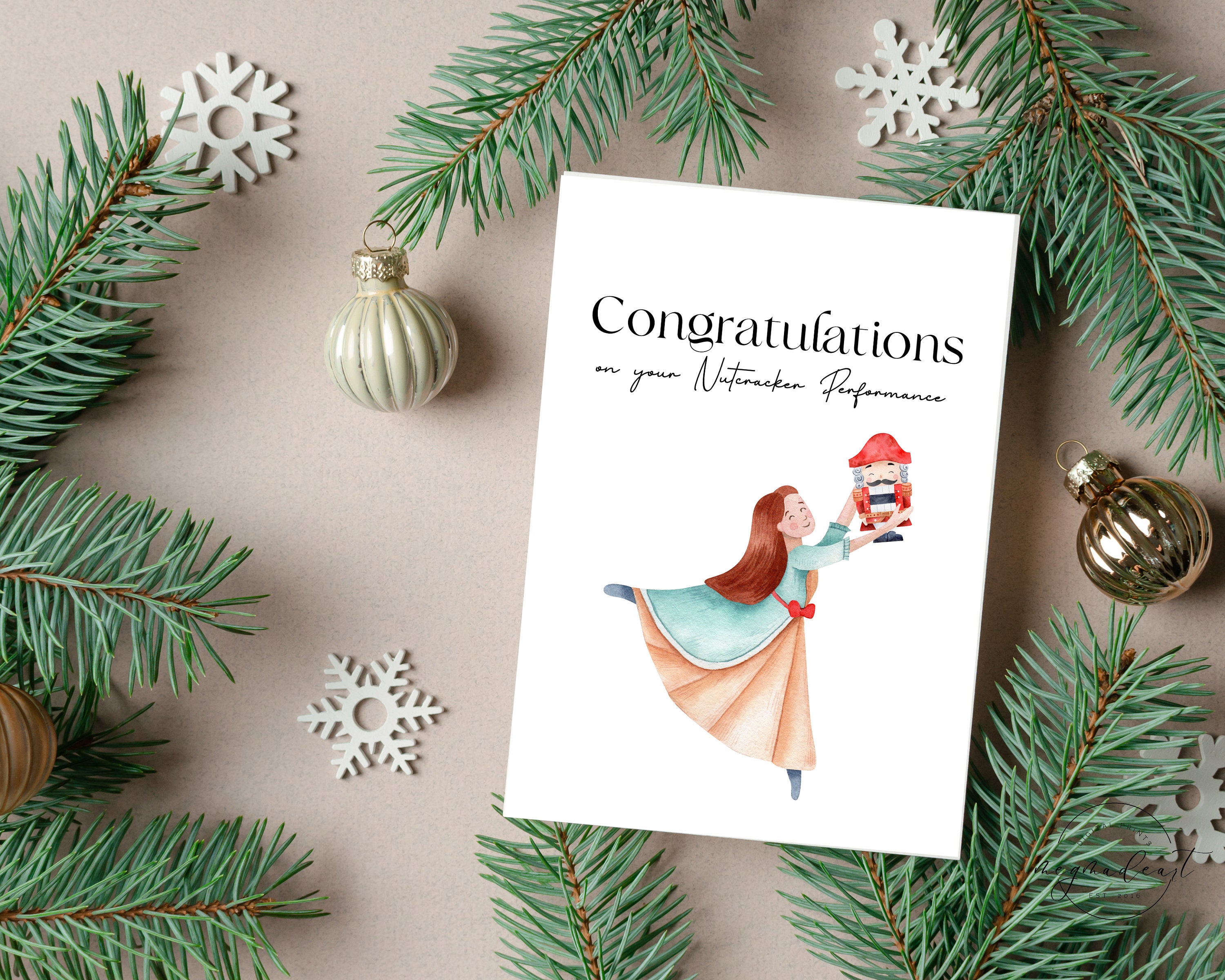 Printable Card for Nutcracker Performance | Instant Download ...
