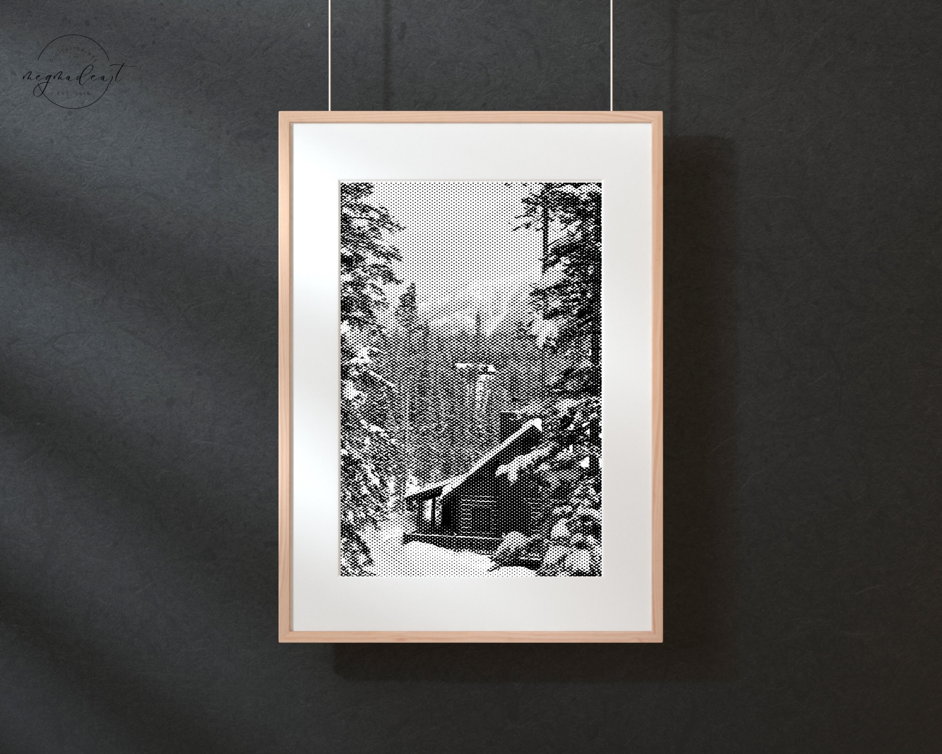 Winter Cabin Wall Art | Digital | Wall Decor | Downloadable Print ...