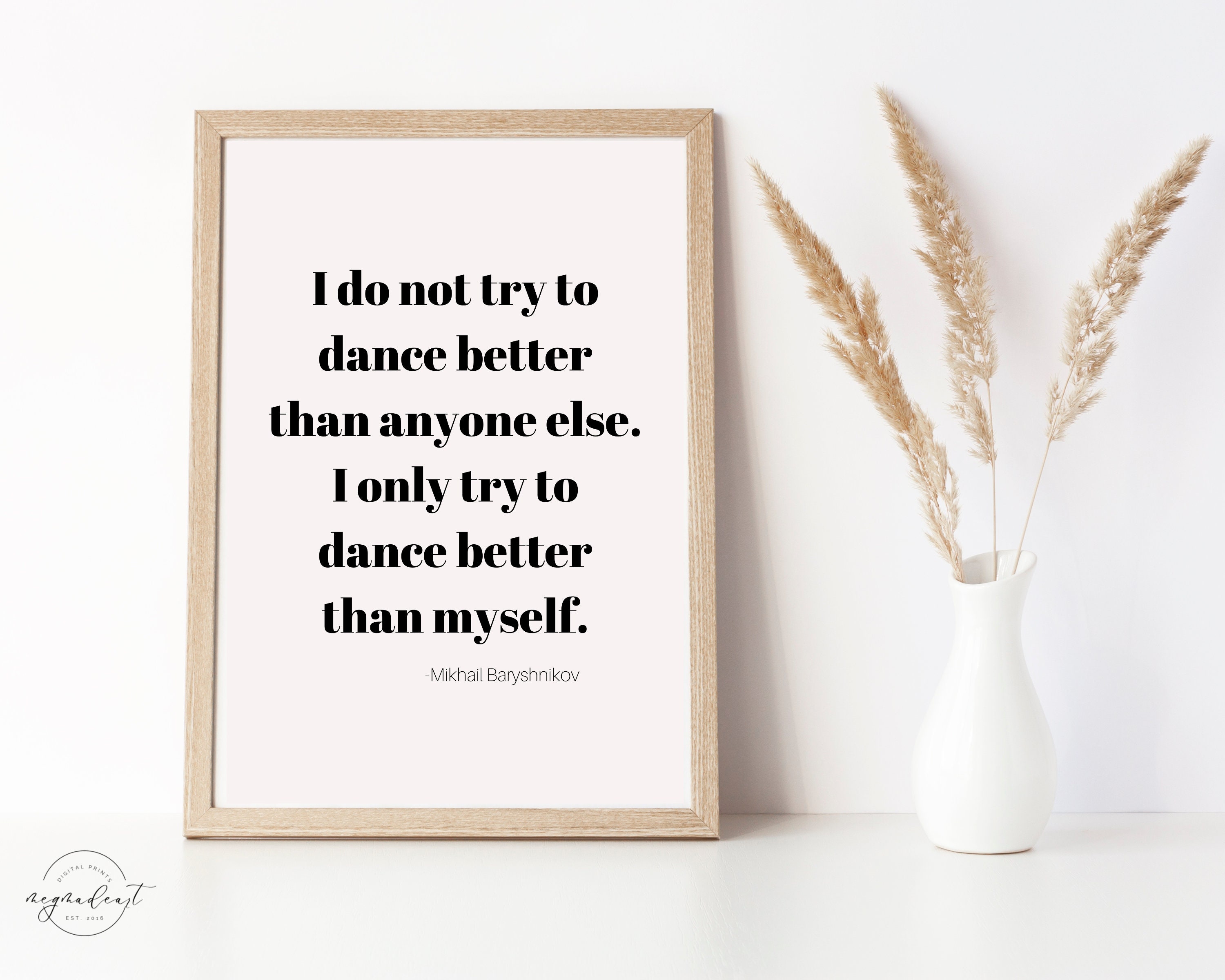 Dance Quote Printable Wall Art Dance Studio Wall Decor - Etsy