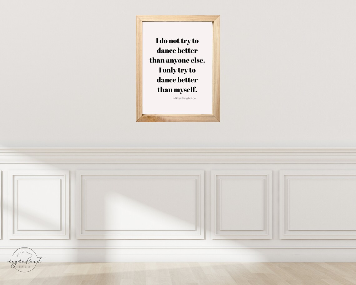Dance Quote Printable Wall Art Dance Studio Wall Decor - Etsy