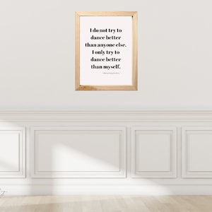 Dance Quote Printable Wall Art | Dance Studio Wall Decor | Downloadable ...