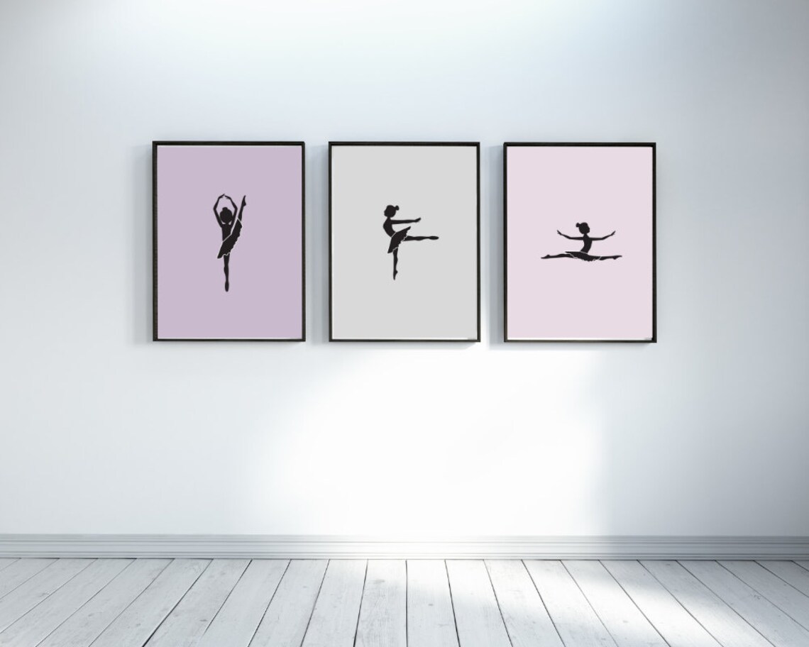 Ballerina Nursery Wall Art Prints Ballet Dancer Wall Art - Etsy