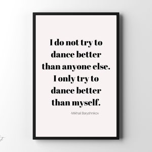 Dance Quote Printable Wall Art | Dance Studio Wall Decor | Downloadable ...