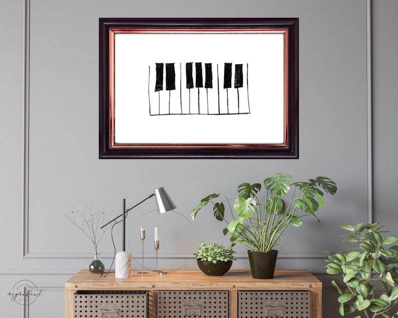 Piano Wall Print Musical Decor Downloadable Art Piano - Etsy