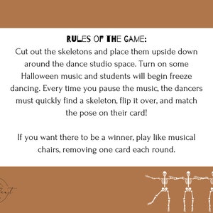 Halloween Dance Game Downloadable PDF | Digital Download | Dance ...