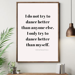 Dance Quote Printable Wall Art | Dance Studio Wall Decor | Downloadable ...