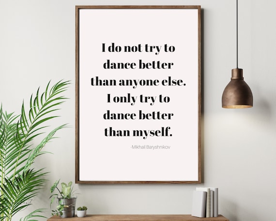 Dance Quote Printable Wall Art Dance Studio Wall Decor - Etsy