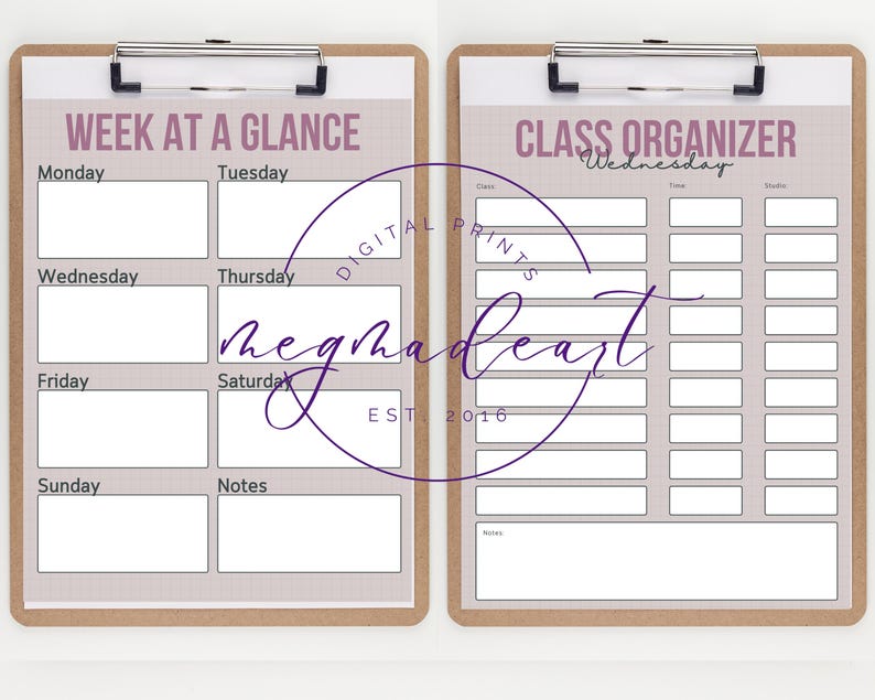 Dance Teacher Season Planner Downloadable PDF | Digital Download ...
