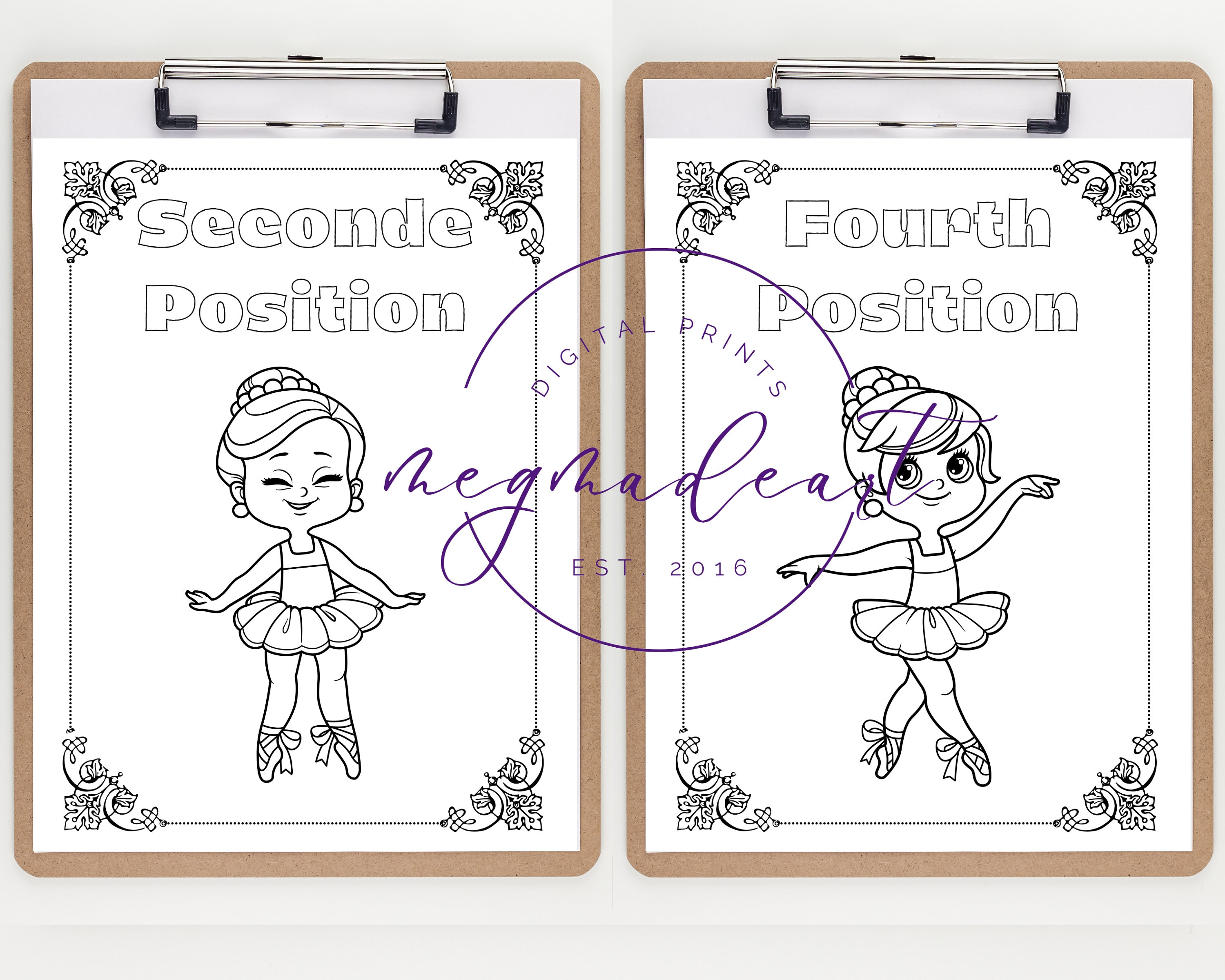 Ballet Coloring Pages Downloadable PDF | Digital Download | Dance ...