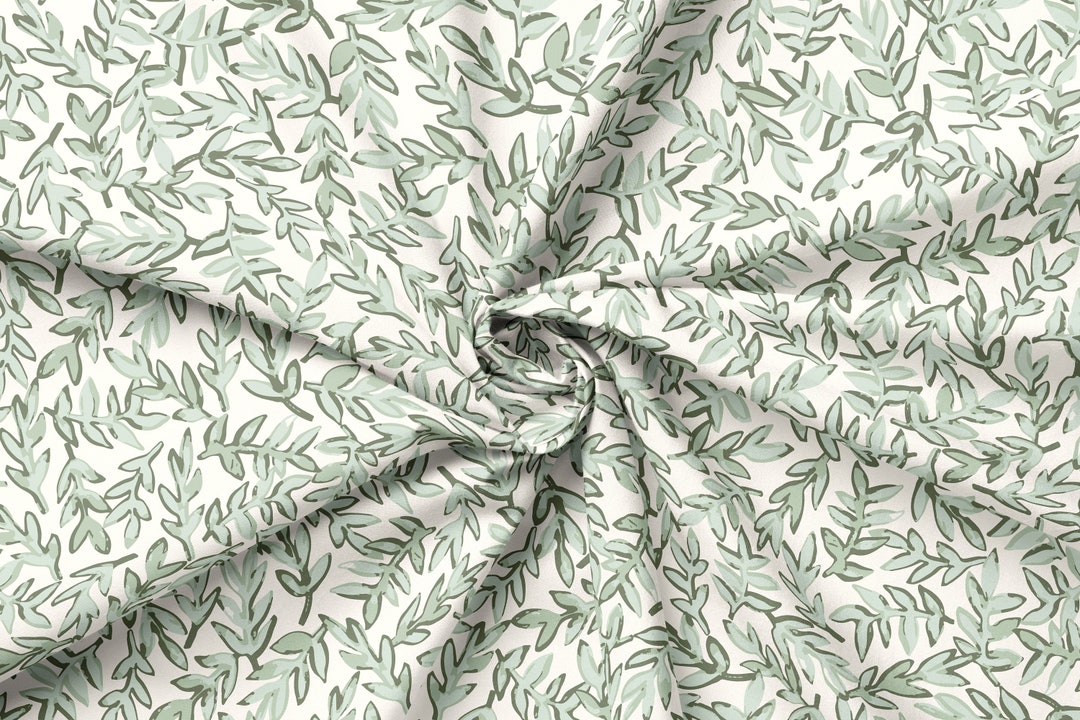 Sage Green Fabric Fabric by the Yard Quilting Cotton, Upholstery, Gauze ...