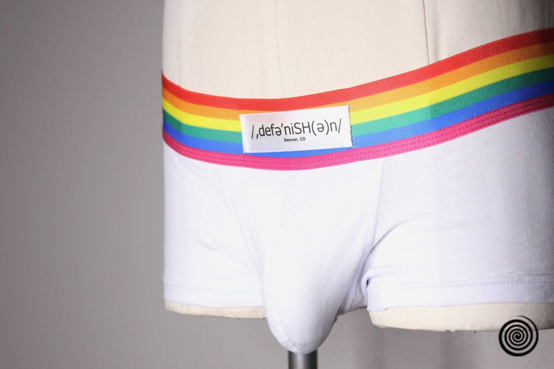 Men's Boxer Brief - White Rainbow Pride - Etsy