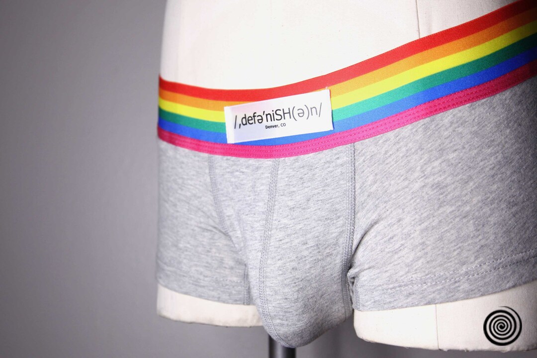 Men's Boxer Brief- Gray Rainbow Pride - Etsy