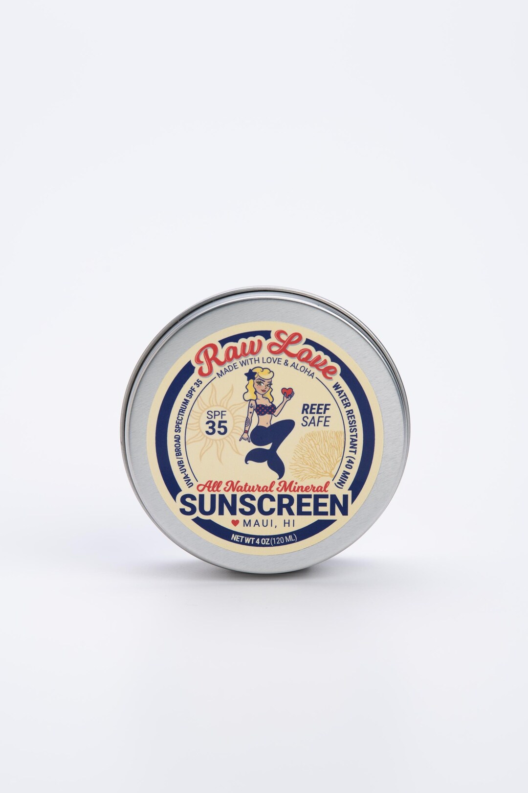 All Natural Organic Mineral Sunscreen - Reef Safe SPF 35 / Zinc/ Plant ...