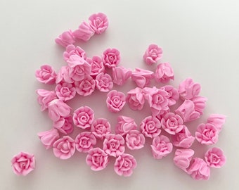 Mini Royal Icing Roses Pastel Pink - Etsy