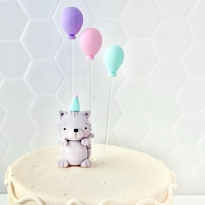 Fondant Cat Cake Topper: Birthday Party Decoration - Etsy