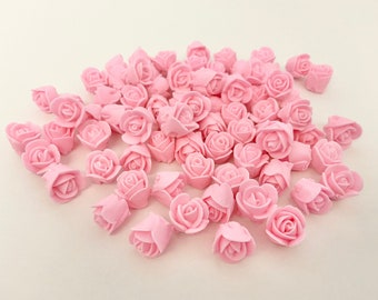 Mini Royal Icing Rosebud Pastel Pink Pink Edible Rosebuds Royal Icing ...