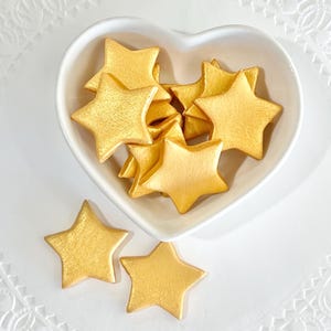 Fondant Gold Stars Set of 24 Gold Edible Stars Cake Decorations Fondant ...
