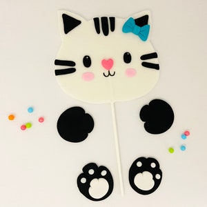 Cat Cake Topper Cat Party Kitty Cake Topper Cat Lover Cat Cake Decor ...