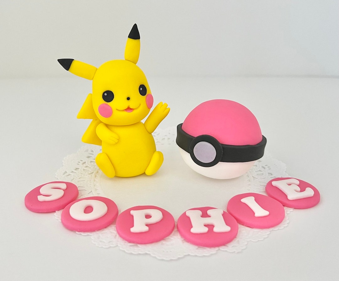 Pikachu Cake Topper Pokemon Cake Topper Edible Pikachu Fondant Pikachu ...