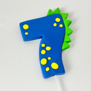 Dinosaur Number Cake Topper Number Cake Topper Fondant Number Dinosaur ...