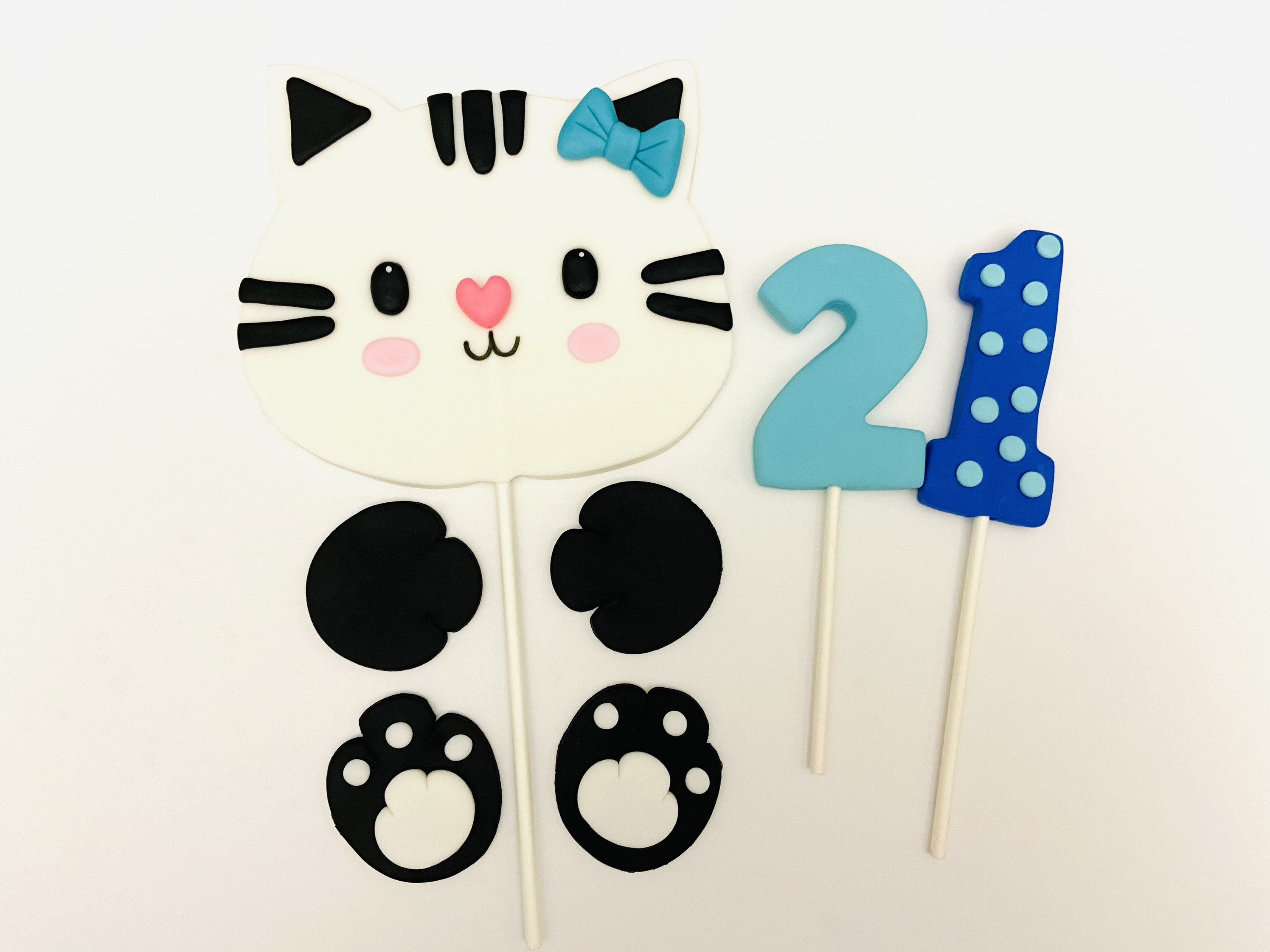 Cat Cake Topper Cat Party Kitty Cake Topper - Etsy
