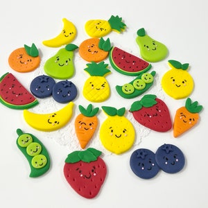 Fruits Cupcake Toppers Fondant Fruits Fondant Veggies Fruits Cake ...