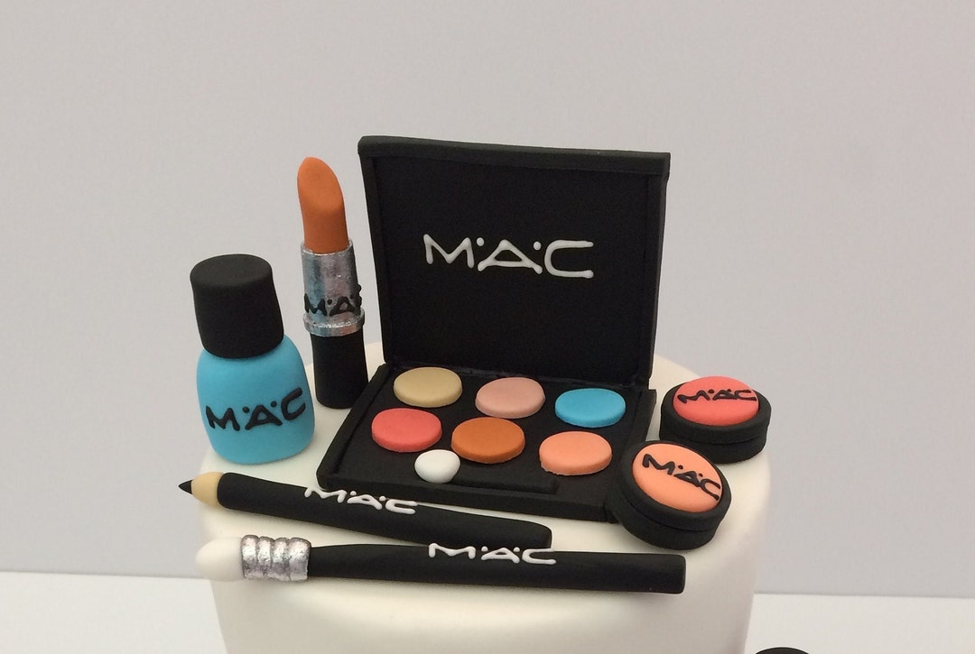 Fondant Makeup Cake Topper Makeup Birthday Party Makeup Artist Gift Edible Makeup Pieces Makeup ...