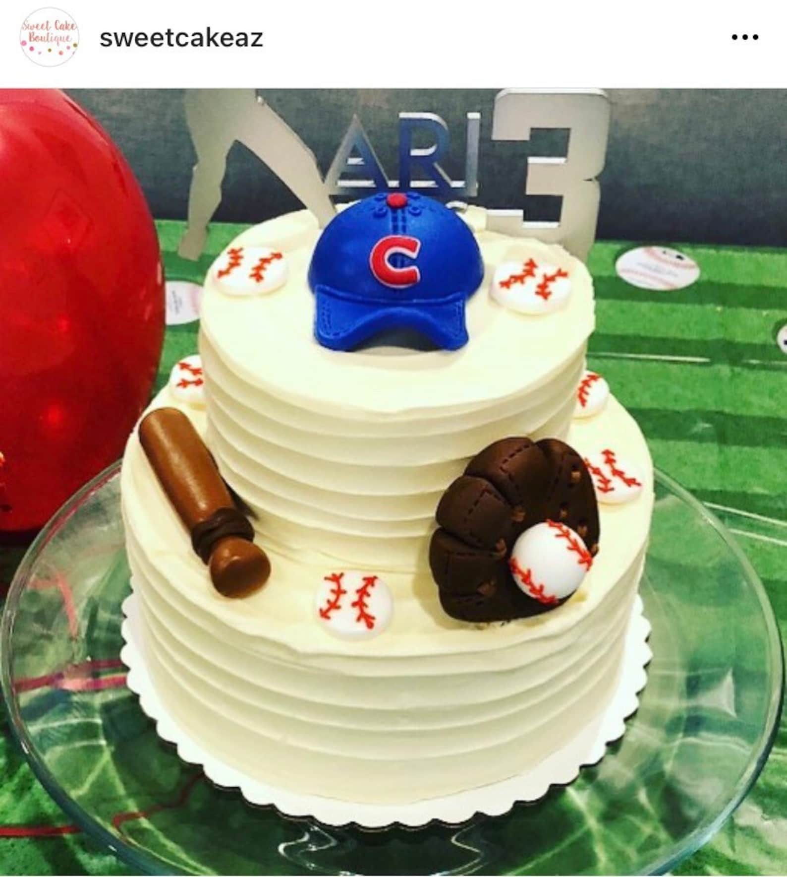 Baseball Fondant Cake Topper | Etsy