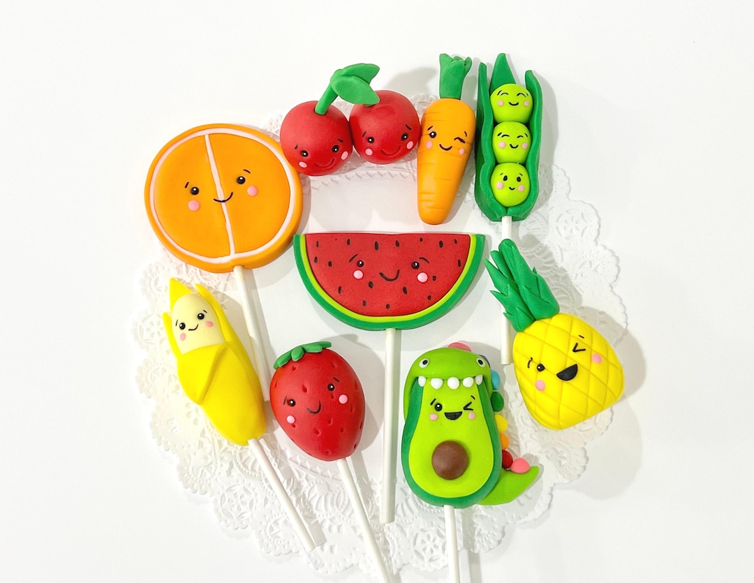 Fruits Cake Topper Fondant Veggies Cake Decoration - Etsy
