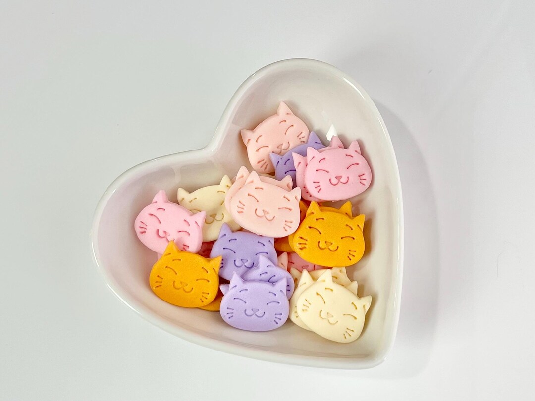 Mini Cat Edible Toppers Kitten Cake Topper Cat Birthday Party Edible ...