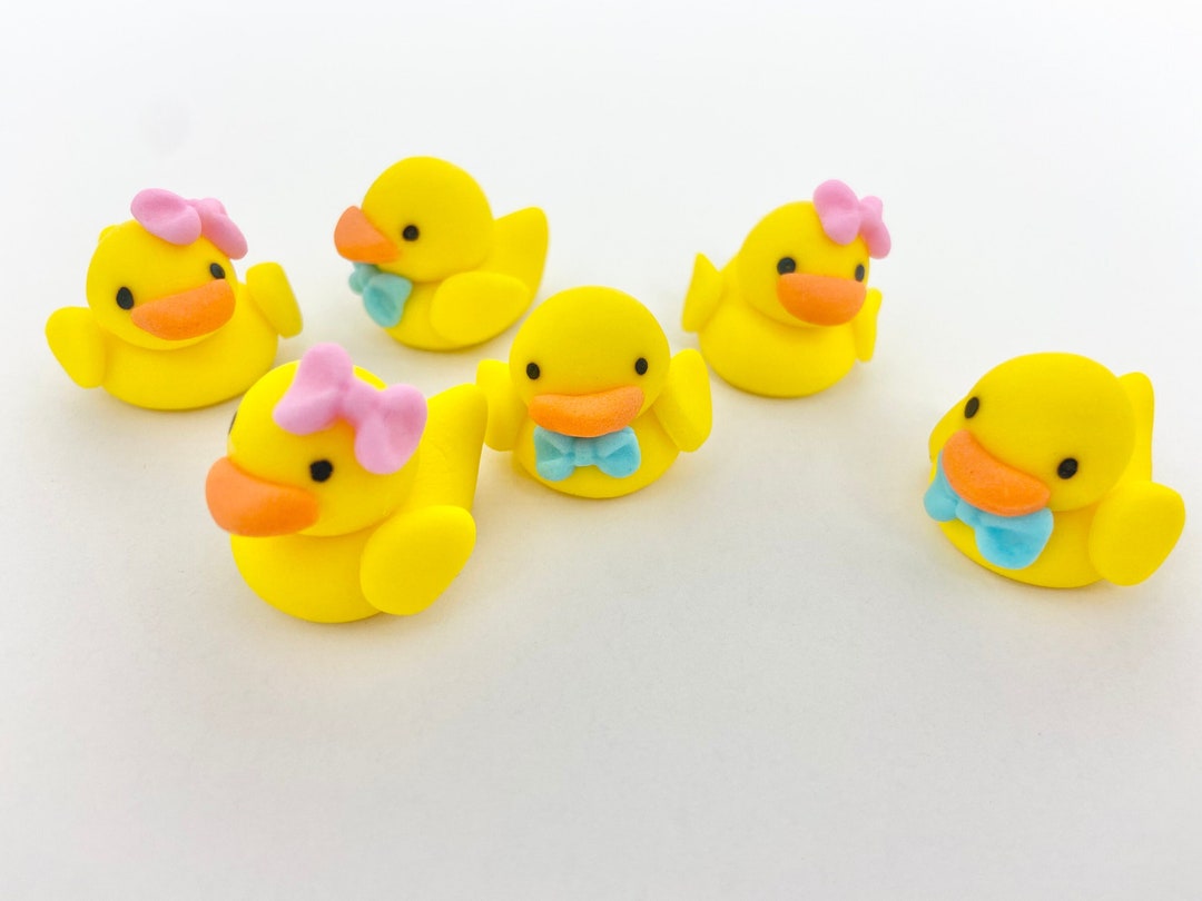 Rubber Duck Fondant Cupcake Topper: Edible Duck Party Decor - Etsy
