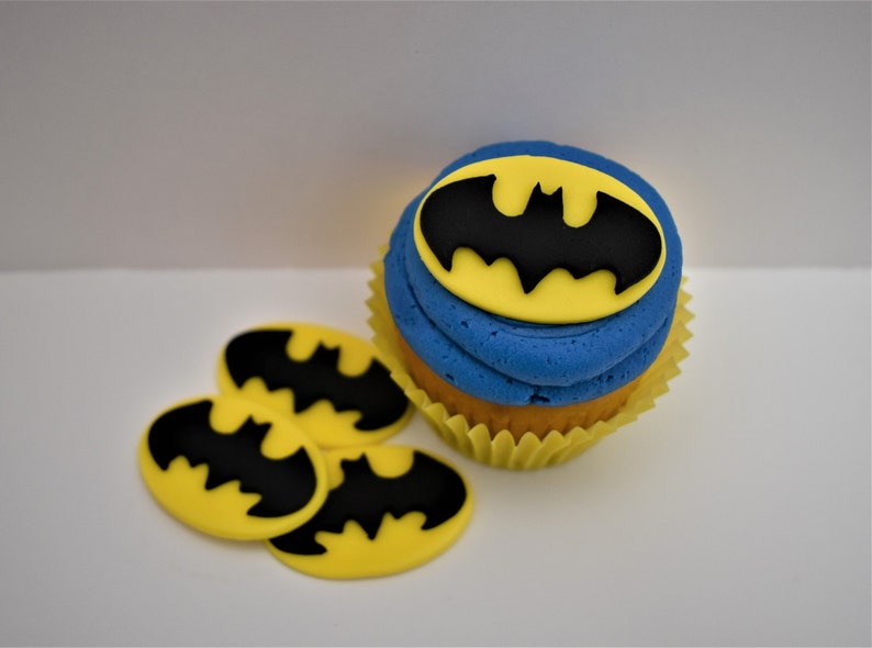Batman Cupcake Toppers Batman Party Batman Cupcakes | Etsy